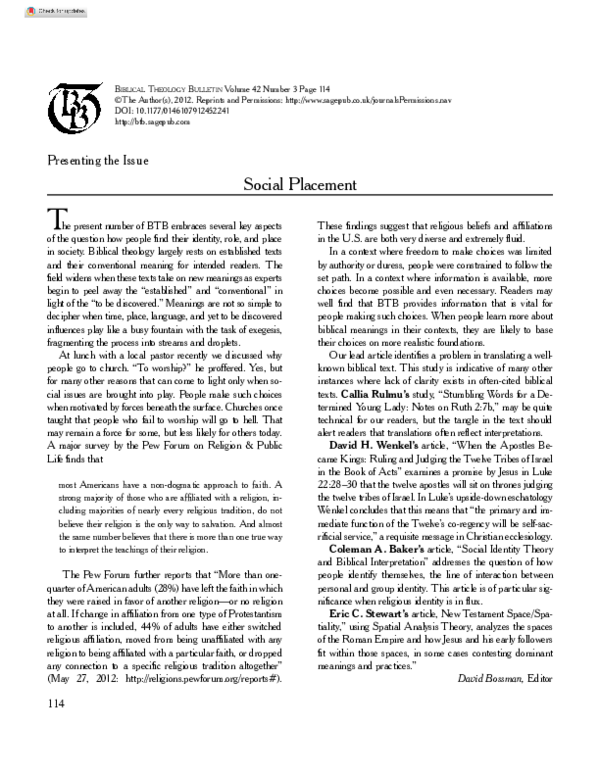 (PDF) Social Placement