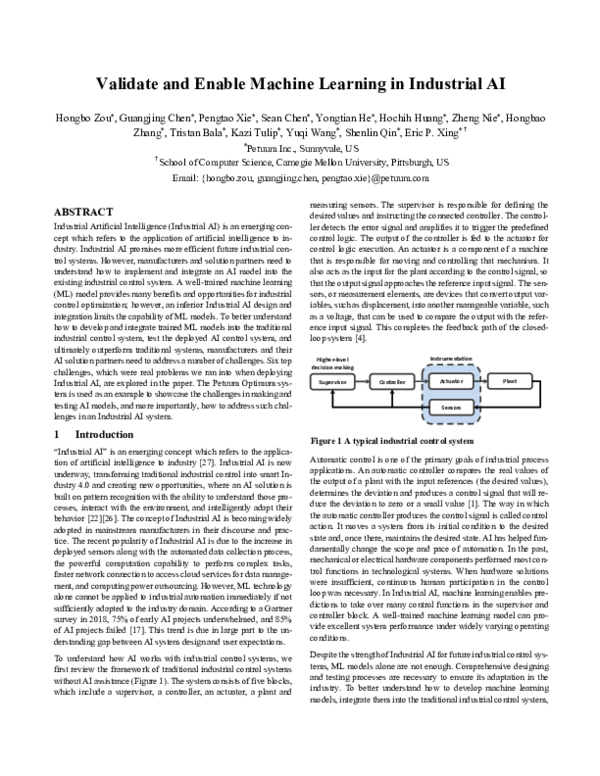 (PDF) Validate and Enable Machine Learning in Industrial AI