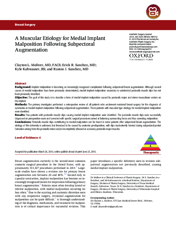 (PDF) A Muscular Etiology for Medial Implant Malposition Following ...