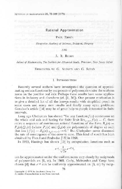 Rational approximation