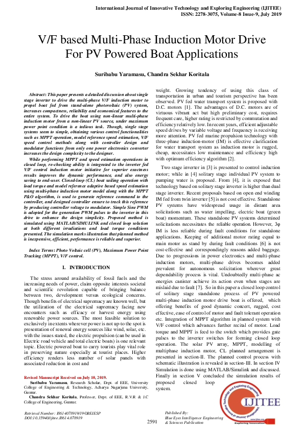 (PDF) V/F based Multi-Phase Induction Motor Drive For PV Powered Boat ...
