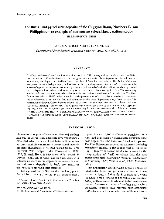 (PDF) The fluvial and pyroclastic deposits of the Cagayan Basin ...