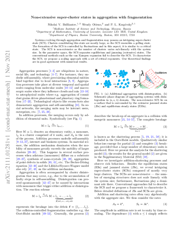 (PDF) Nonextensive Supercluster States in Aggregation with ...