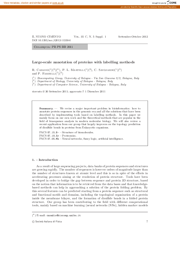 (PDF) Large-scale annotation of proteins with labelling methods
