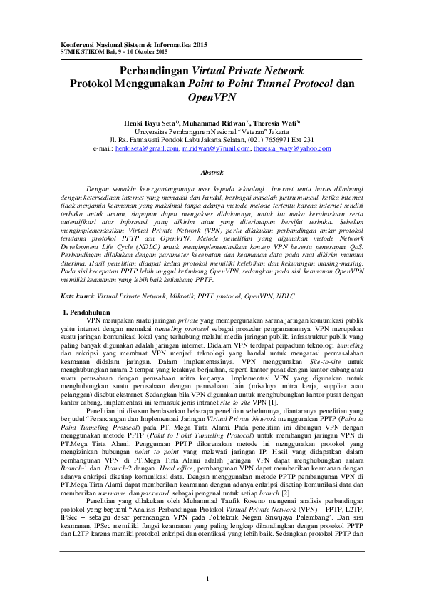 (PDF) Perbandingan Virtual Private Network Protokol Menggunakan Point To Point Tunnel Protocol ...