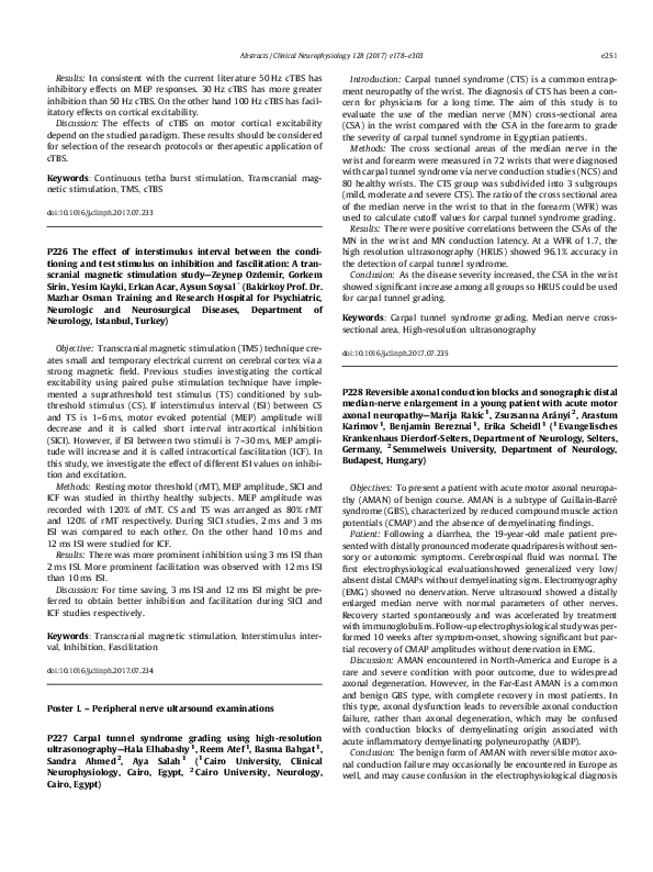 (PDF) P227 Carpal tunnel syndrome grading using high-resolution ...