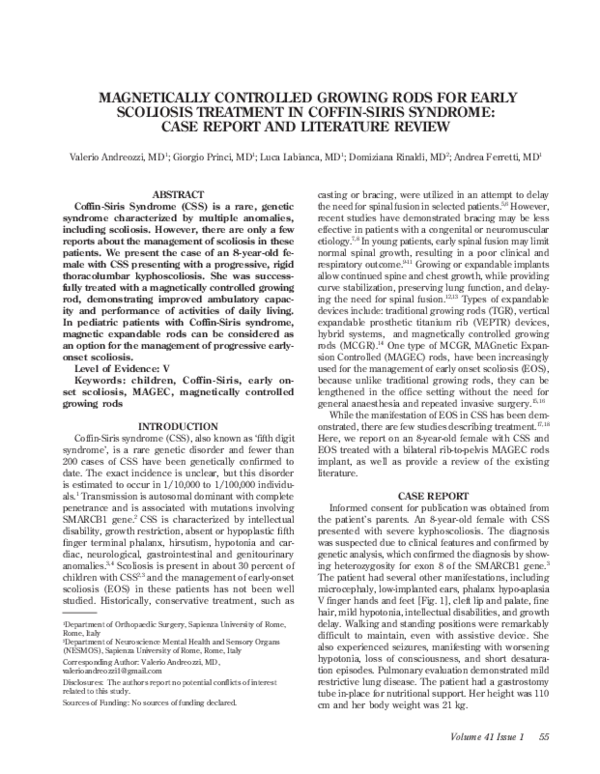 (PDF) Magnetically Controlled Growing Rods for Early Scoliosis Treatment in Coffin-Siris ...