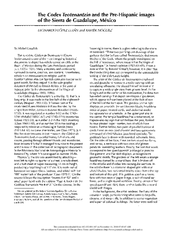 (PDF) The "Codex Teotenantzin" and the Pre-Hispanic images of the ...