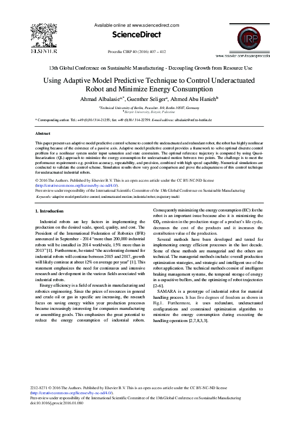 (PDF) Using Adaptive Model Predictive Technique to Control ...