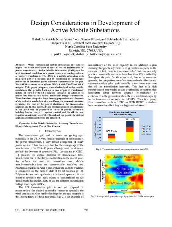 (PDF) Design considerations in development of Active Mobile Substations | Abolfazl Yousefpoor ...