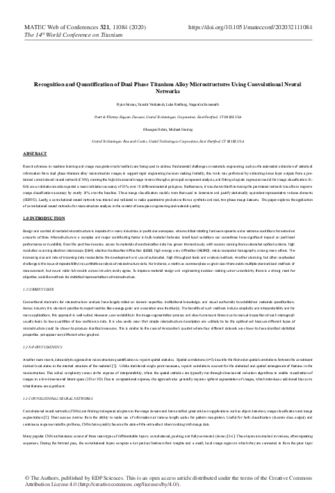 (PDF) Recognition and Quantification of Dual Phase Titanium Alloy Microstructures Using ...