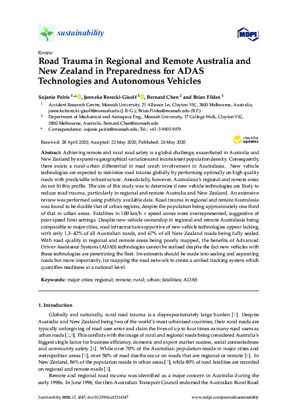(PDF) Road Trauma in Regional and Remote Australia and New Zealand in ...