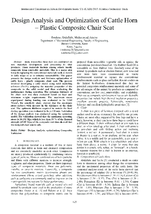 (PDF) Design Analysis and Optimization of Cattle Horn -Plastic ...