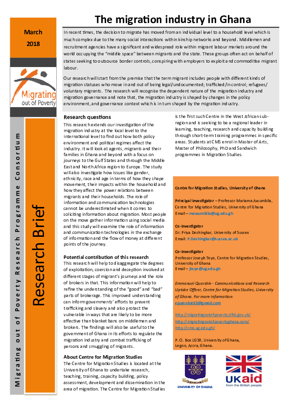 (PDF) Ghana - Migration Industry