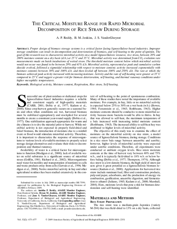 (PDF) The Critical Moisture Range for Rapid Microbial Decomposition of ...