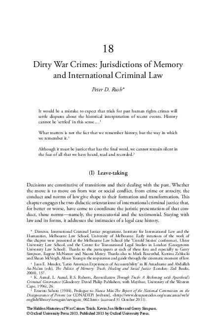 (PDF) Dirty War Crimes