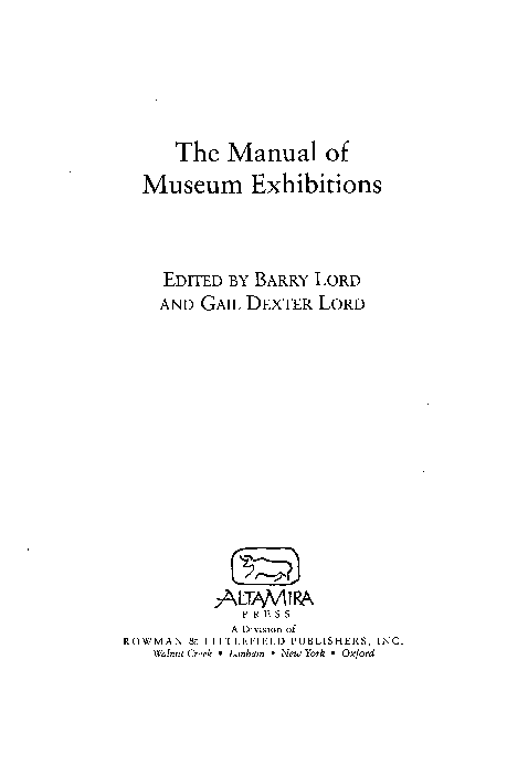 (PDF) The manual of museum exhibitions