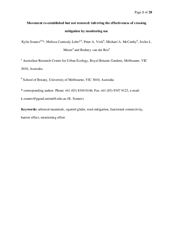 (PDF) Movement re-established but not restored: Inferring the ...