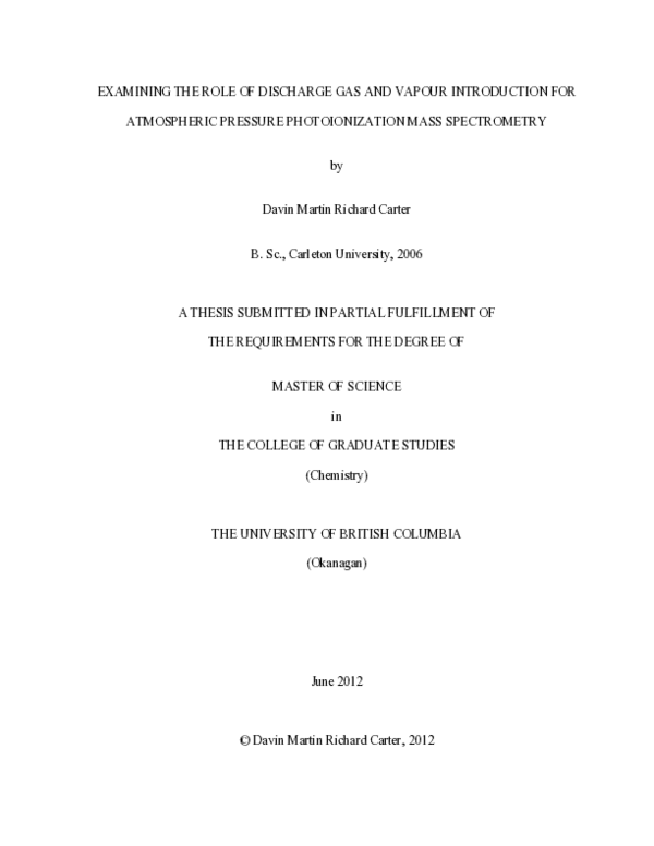 (PDF) Examining the Role of Discharge Gas and Vapour Introduction for ...