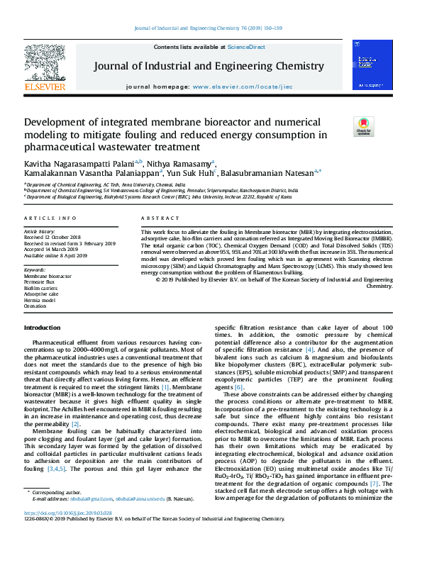 (PDF) Development of integrated membrane bioreactor and numerical modeling to mitigate fouling ...