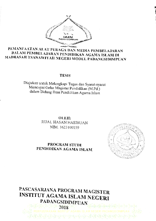 (PDF) Pemanfaatan alat peraga dan media pembelajaran dalam pembelajaran Pendidikan Agama Islam ...