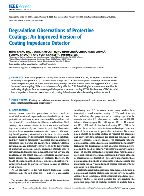 (PDF) Degradation Observations of Protective Coatings: An Improved ...