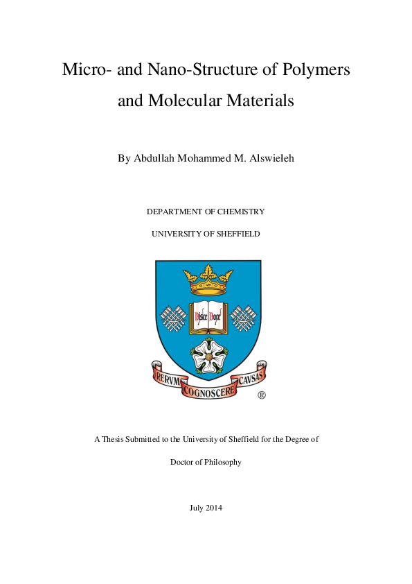 (PDF) Micro- and Nano-Structure of Polymers and Molecular Materials