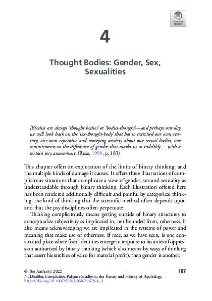 (PDF) Thought Bodies: Gender, Sex, Sexualities