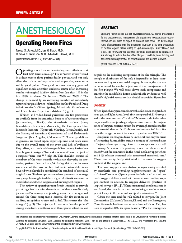 (PDF) Operating Room Fires