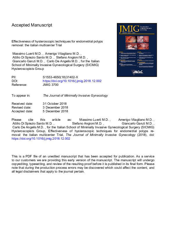 (PDF) Effectiveness of Hysteroscopic Techniques for Endometrial Polyp ...