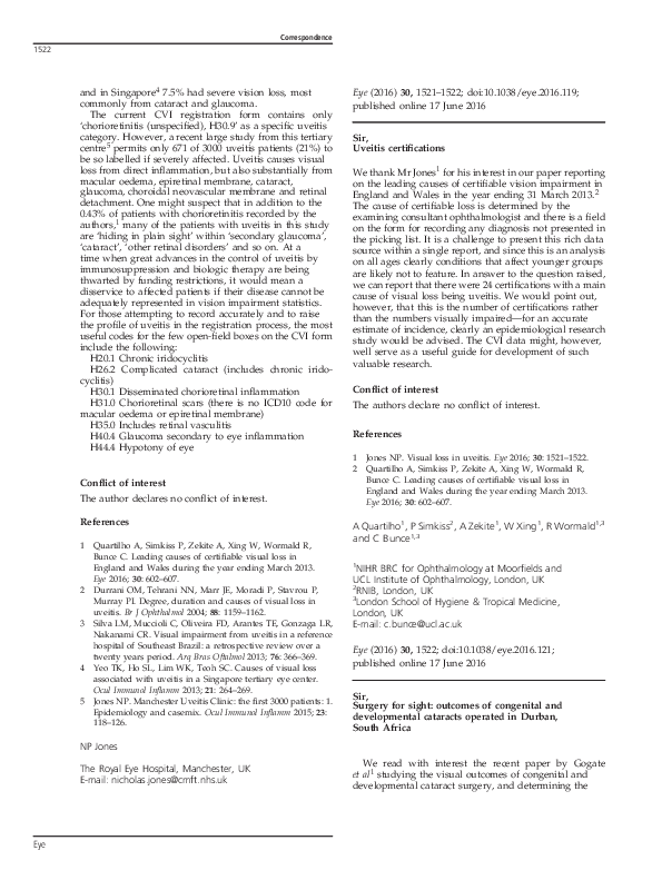(PDF) Uveitis certifications