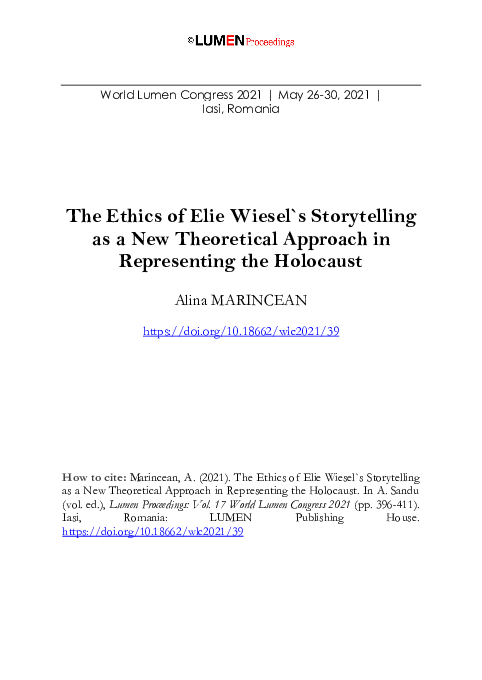 (PDF) The Ethics of Elie Wiesel`s Storytelling as a New Theoretical ...