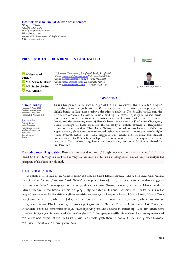 (PDF) PROSPECTS OF SUKUK BONDS IN BANGLADESH
