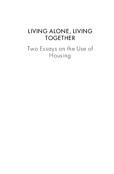(PDF) Living Alone, Living Together