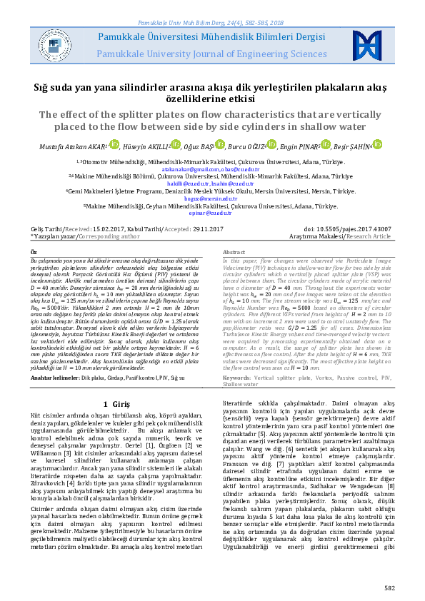 (PDF) The effect of the splitter plates on flow characteristics that ...