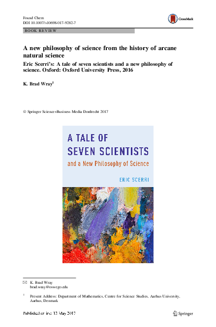 (PDF) A new philosophy of science from the history of arcane natural ...