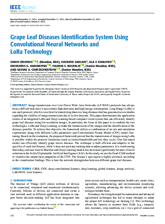 (PDF) Grape Leaf Diseases Identification System Using Convolutional Neural Networks and LoRa ...