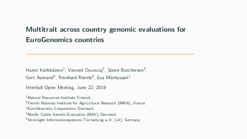 (PDF) Multitrait Across Country Genomic Evaluations for Eurogenomics Countries ─ Research Plan ...