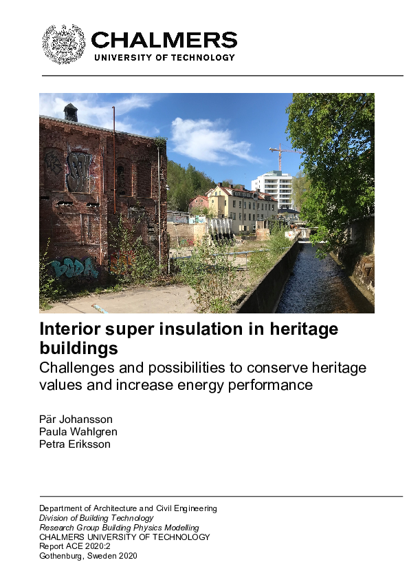 (PDF) Interior super insulation in heritage buildings: Challenges and ...