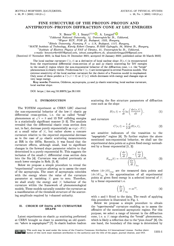 (PDF) Fine structure of the proton–proton and antiproton–proton diffraction cone at LHC energies ...