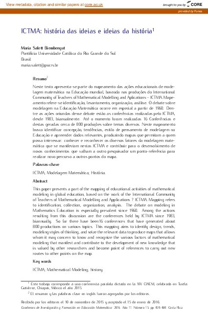 (PDF) ICTMA: história das ideias e ideias da história