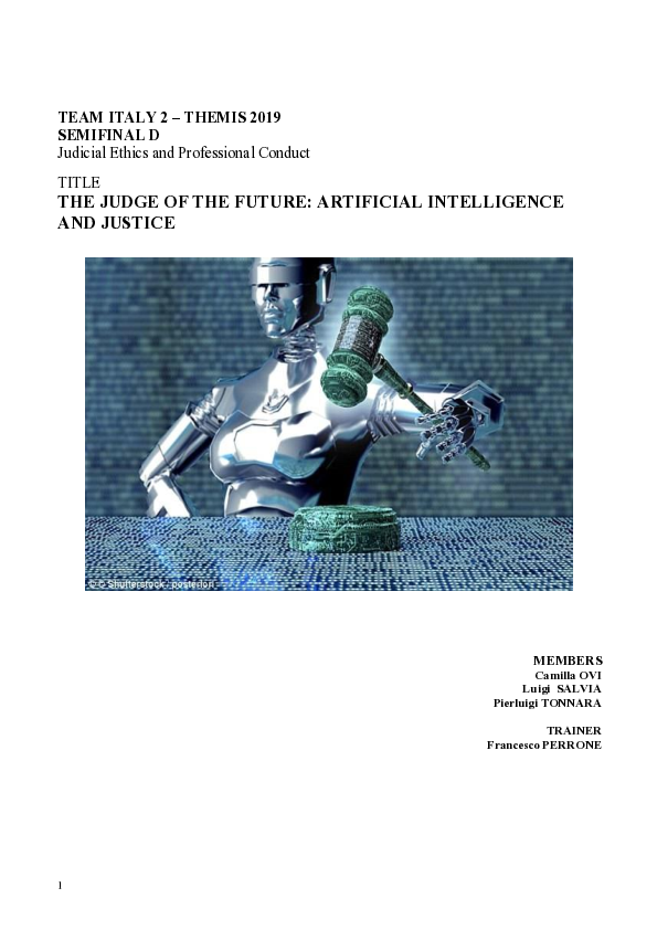 (PDF) The Judge of the Future: Artificial Intelligence and Justice