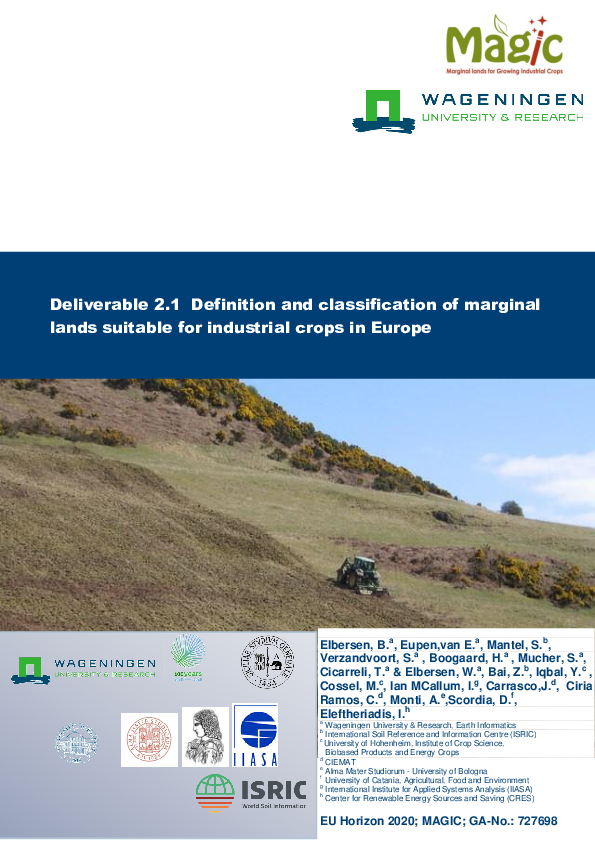 (PDF) D2.1. Definition and classification of marginal lands suitable ...