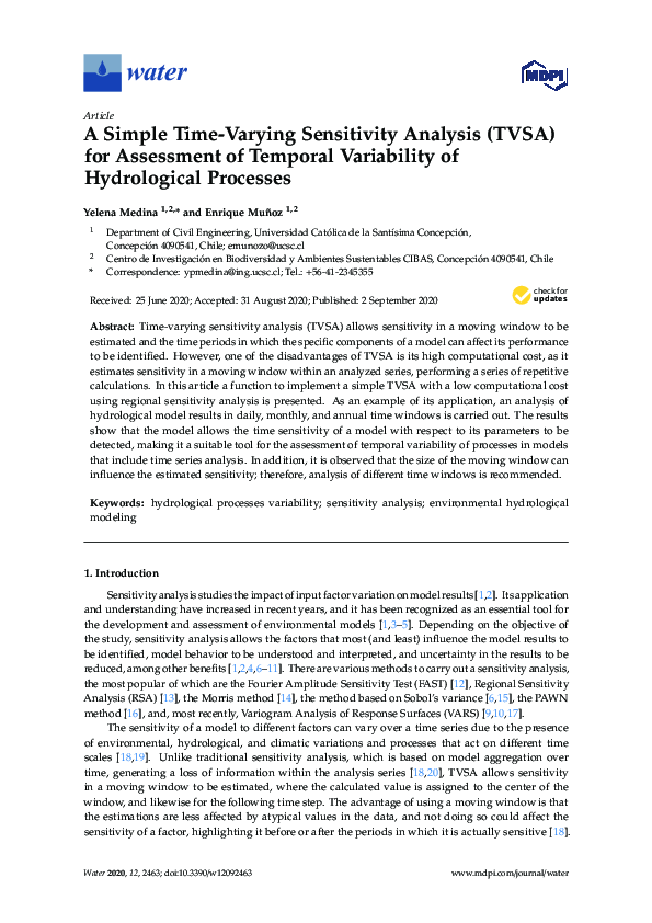 (PDF) A Simple Time-Varying Sensitivity Analysis (TVSA) for Assessment of Temporal Variability ...
