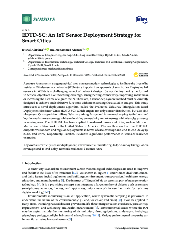 (PDF) EDTD-SC: An IoT Sensor Deployment Strategy for Smart Cities | Mohammed ALEnazi - Academia.edu