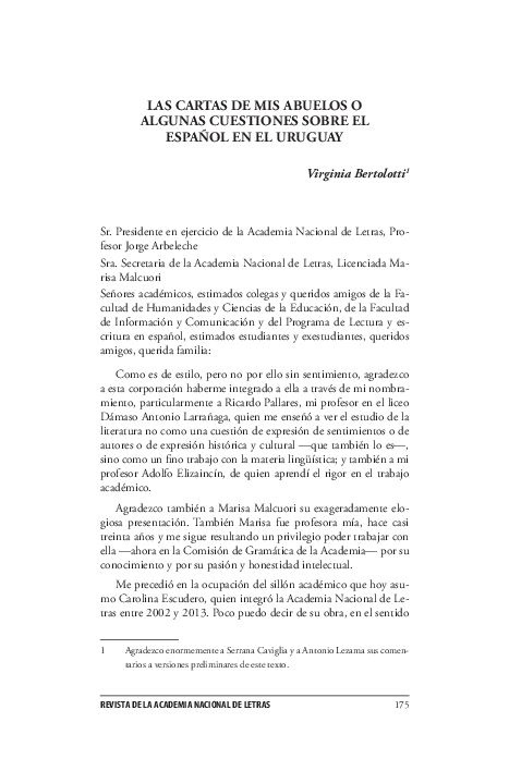 (PDF) Las cartas de mis abuelos o algunas cuestiones sobre el español ...