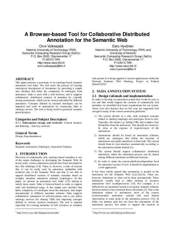 (PDF) A browser-based tool for collaborative distributed annotation for ...