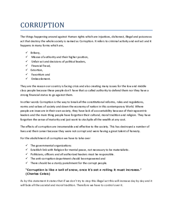 (DOC) CORRUPTION
