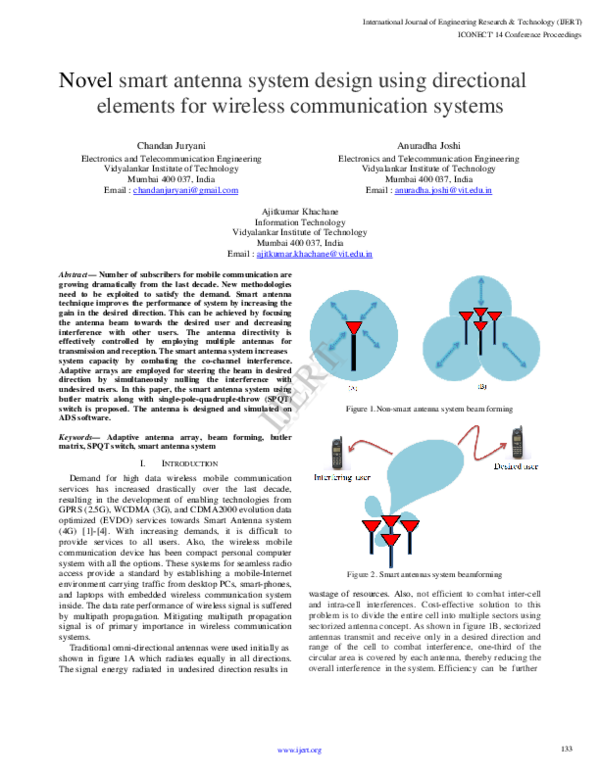 (PDF) Novel smart antenna system design using directional elements for wireless communication ...