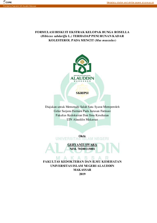 (PDF) Formulasi Biskuit Ekstrak Bunga Rosella (Hibiscus Sabdariffa L ...